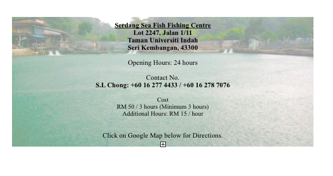 Serdang Sea Fish Fishing Centre, Seri Kembangan – The Milkfish Lady ...